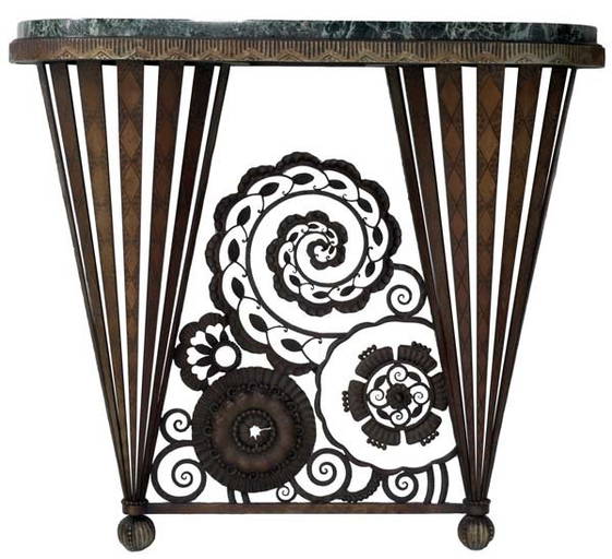 Paul Kiss Wrought Ron Console Table With Stylized