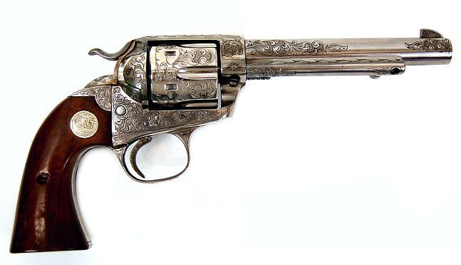 142: Antique Colt Bisley revolver 32-20 cal.