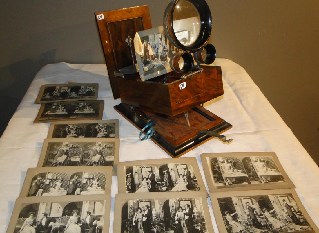 Table Model Stereoscope Viewer with Cards