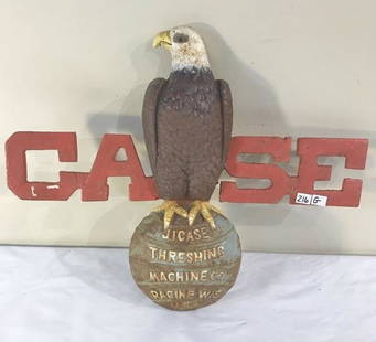 Case" Old Abe" Cast Iron Dealership Eagle Statue
