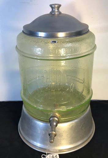 1920's Vaseline Glass Radium Vitalizer Health Drink