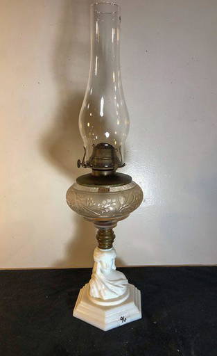 Early Figural Oil Lamp