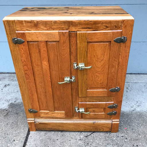 Oak Turn Of The Century Ice Box