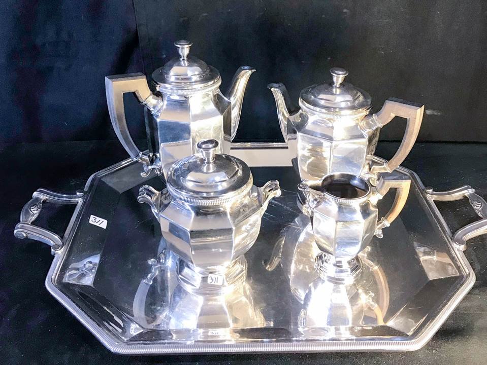 Christofle Silver Plate 5 Piece Coffee And Tea Set