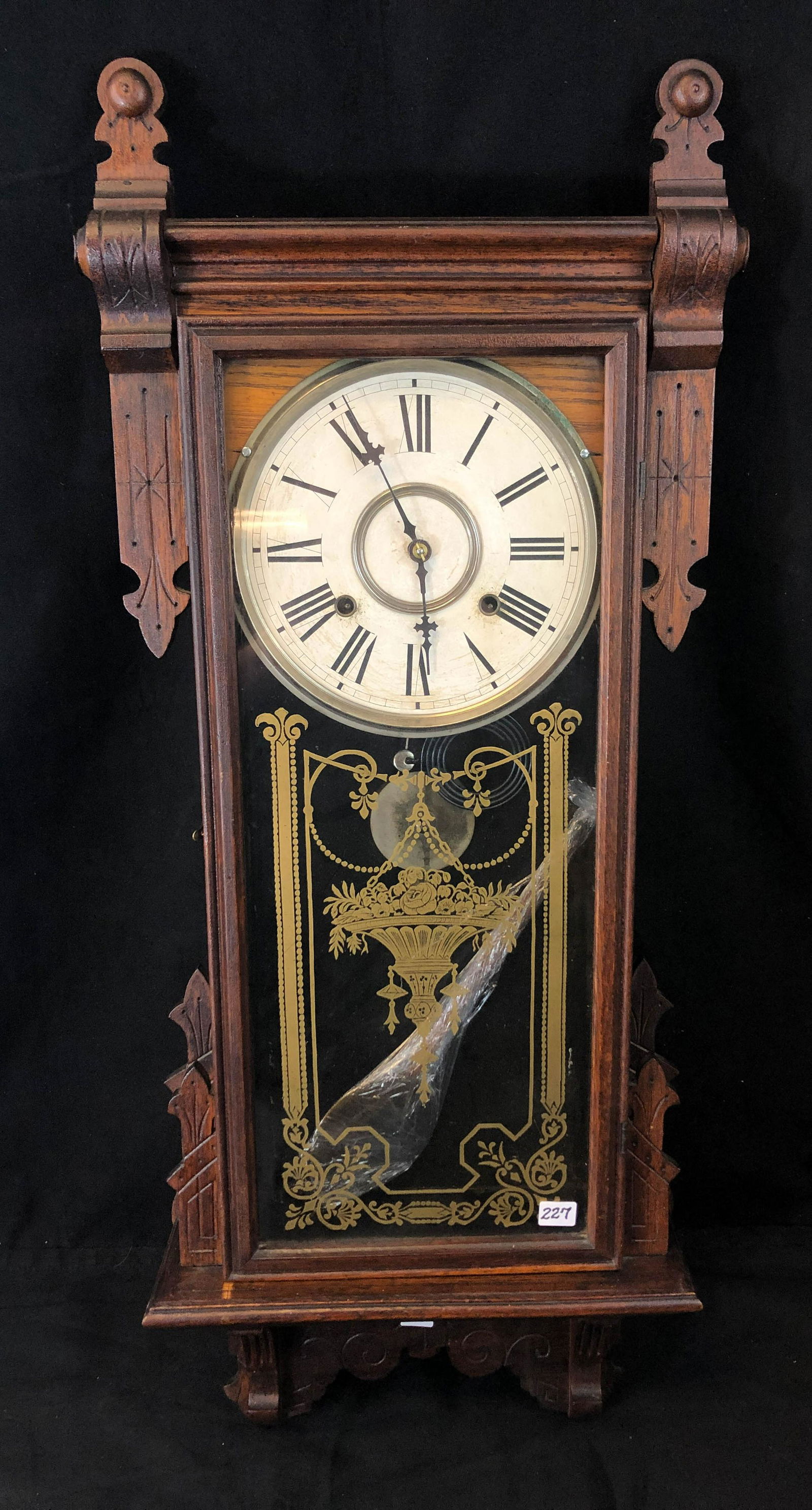 Antique Wall Hung Gilbert Regulator Clock | Barnebys