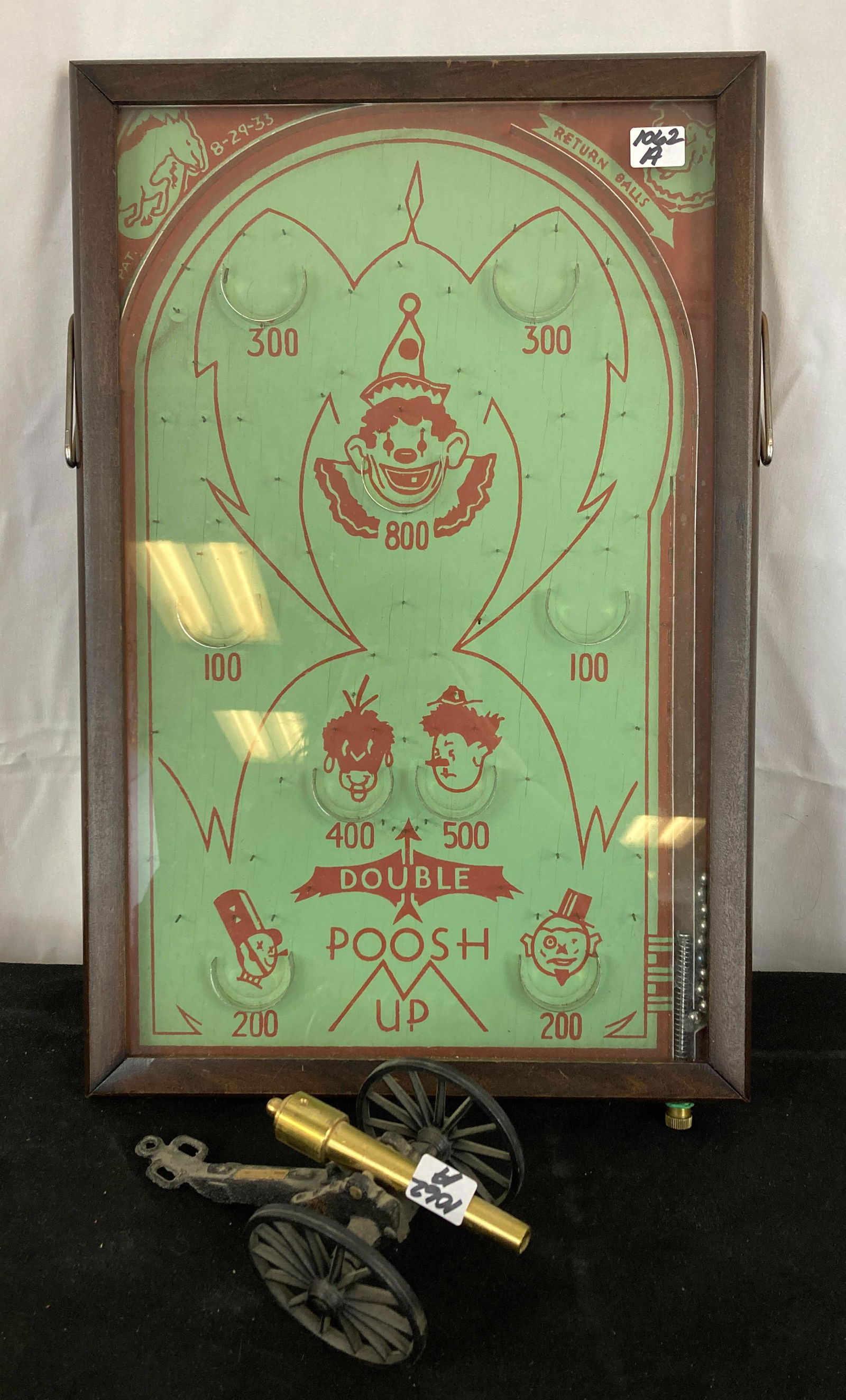 1920s Miniature Pinball Machine & Toy Cannon | Barnebys