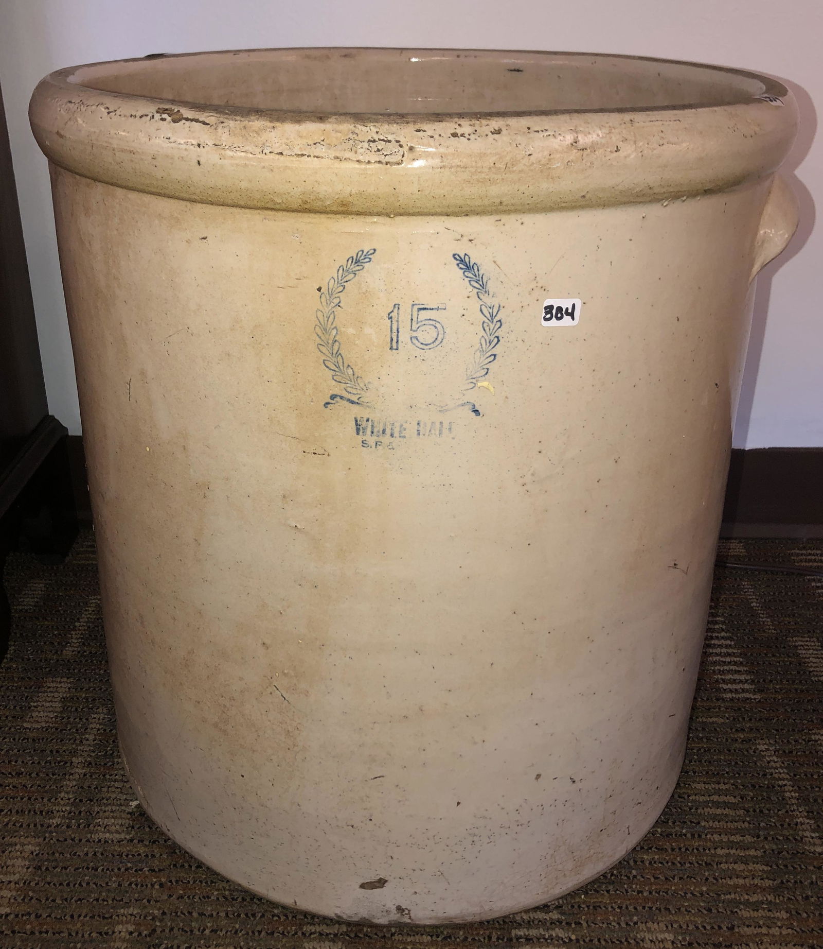 15 Gallon White Hall Crock