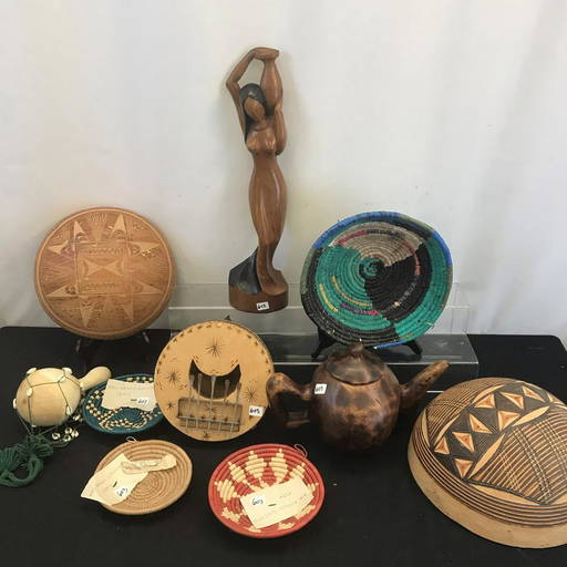 Carved African Bowls, Instruments, More!
