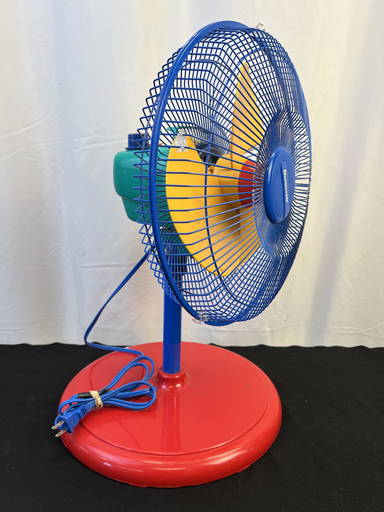 1980's Duracraft Primary Colors Oscillating Table Fan