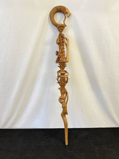 African Hand Carved Walking Stick