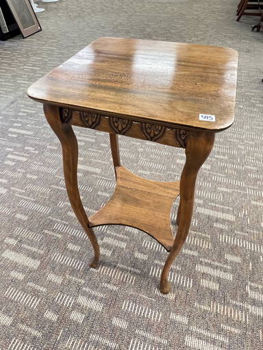 Small Oak Two Tier Planter Parlor Table