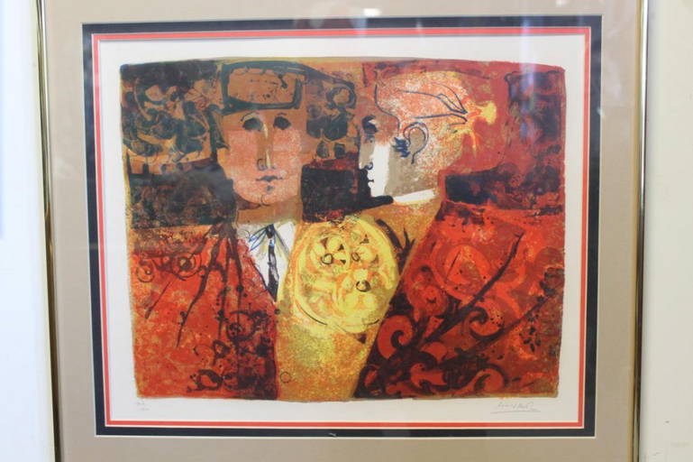 An Original Signed Alvar Lithograph, #75 Of 102, De