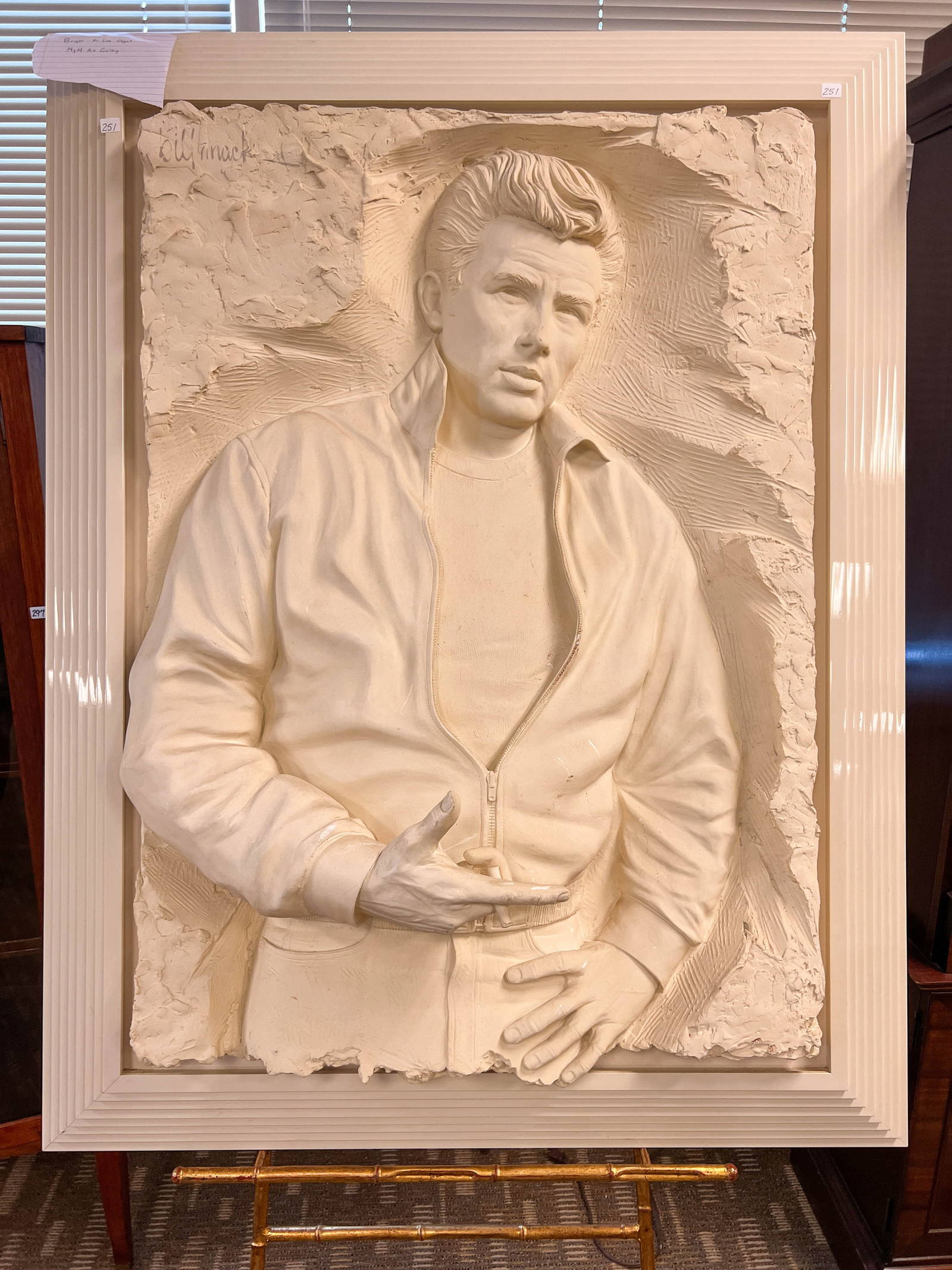 Original Bill Mack Relief Sculpture In Bonded Sand Titled "rebel" From ...