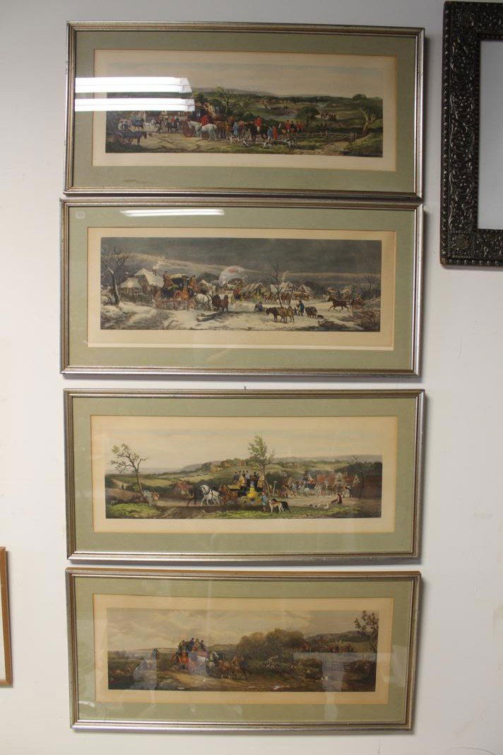 222: W.J. Shayer, listed artist. Set of 4 hunting scene