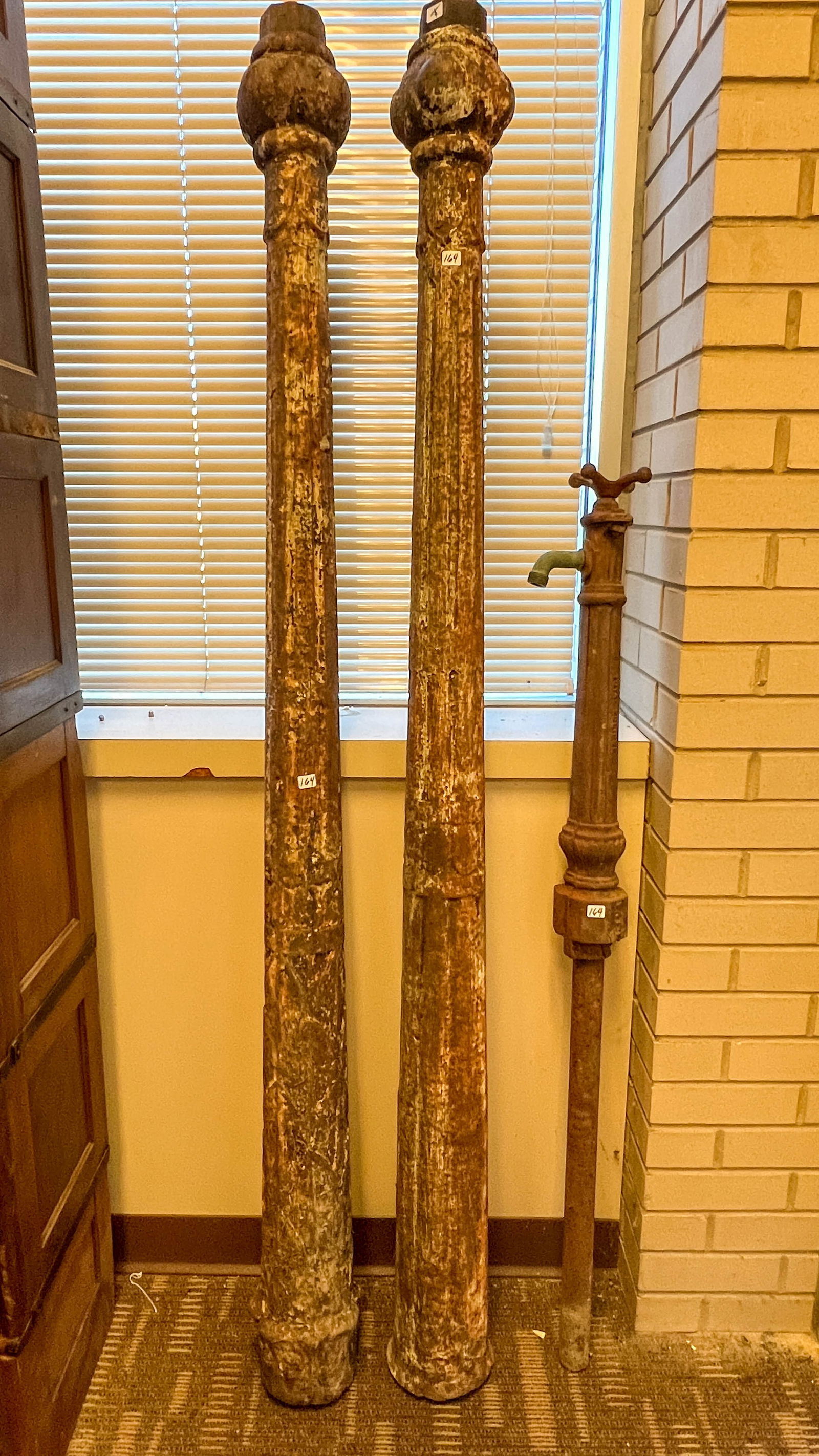 Fancy Pair Of Cast Iron Victorian Light Or Lamp Poles Auction