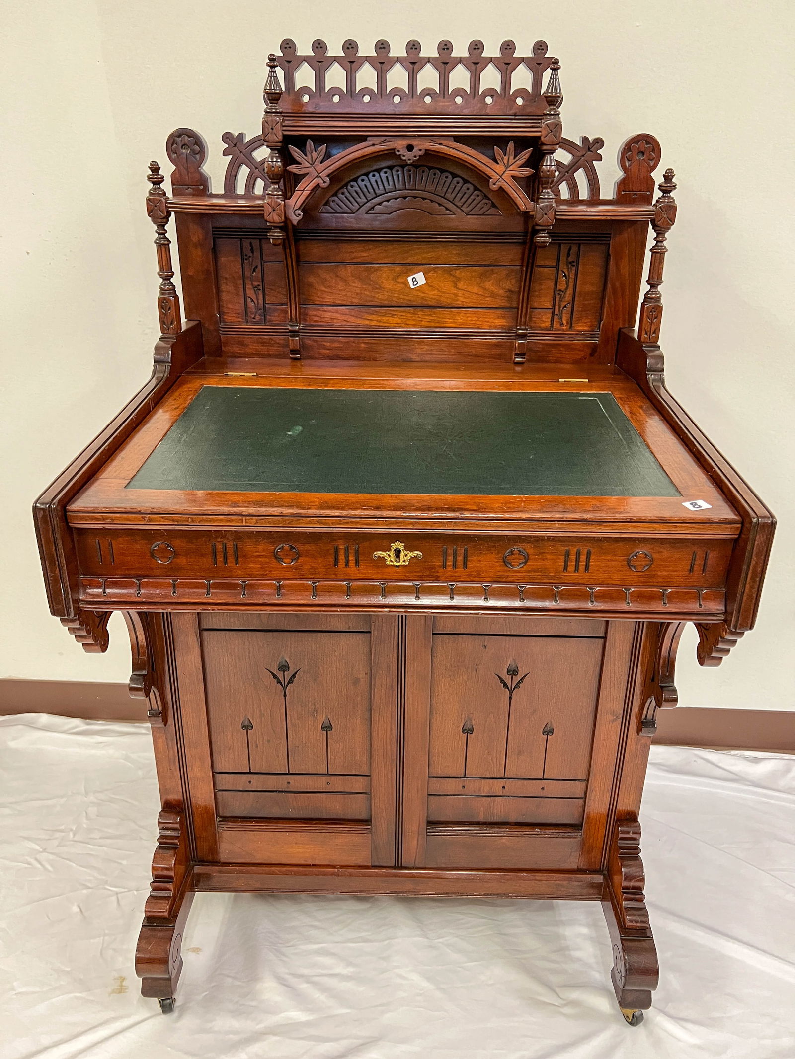 Cherry Victorian Davenport Or Ship Captain Desk Auction