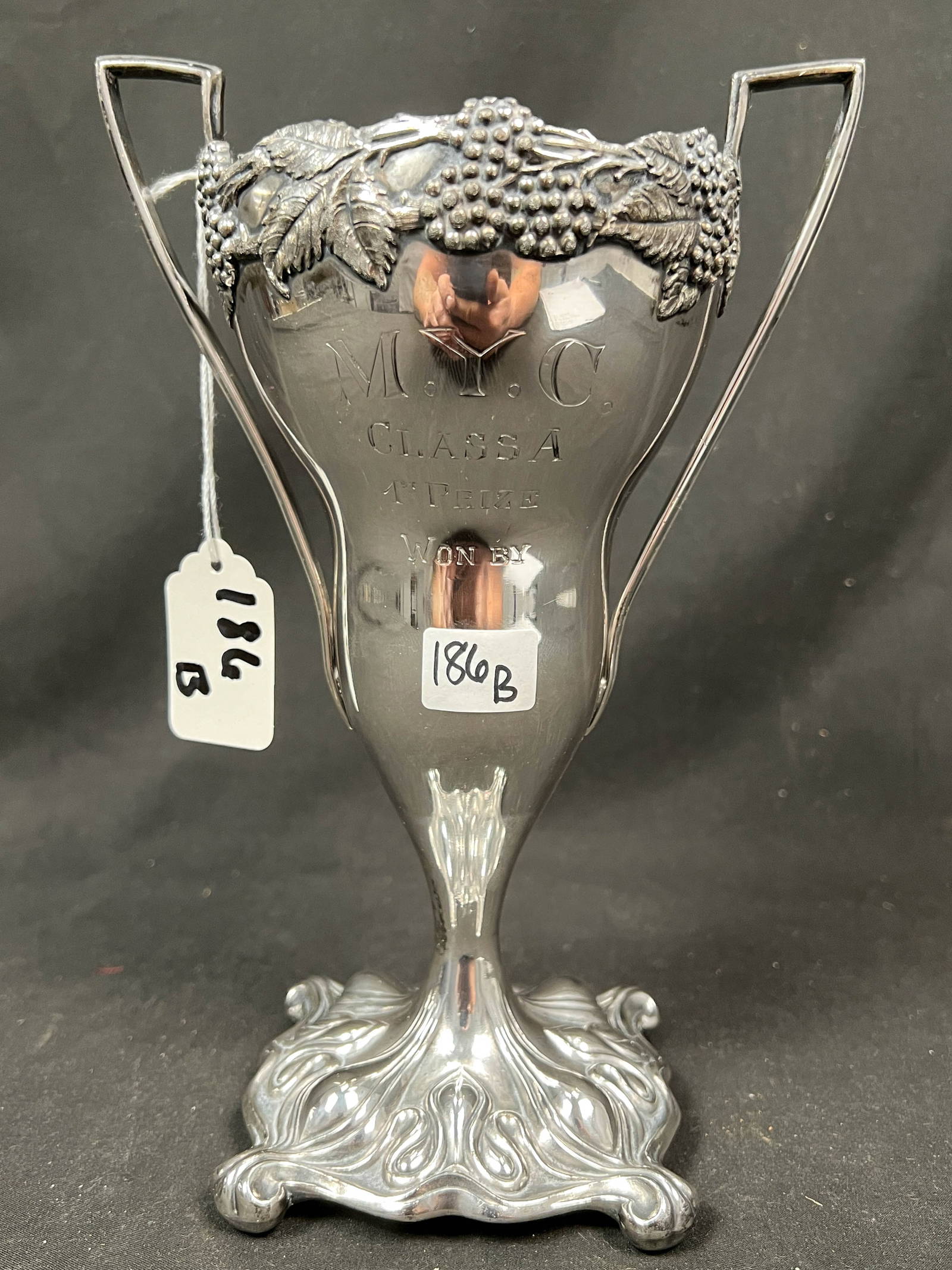 Turn Of The Century Silverplate Double Handled Trophy Auction