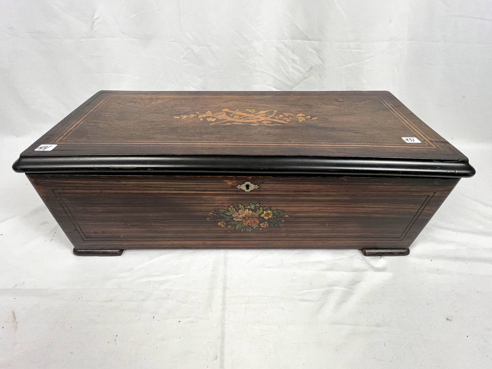 Inlaid Box With Handles Auction