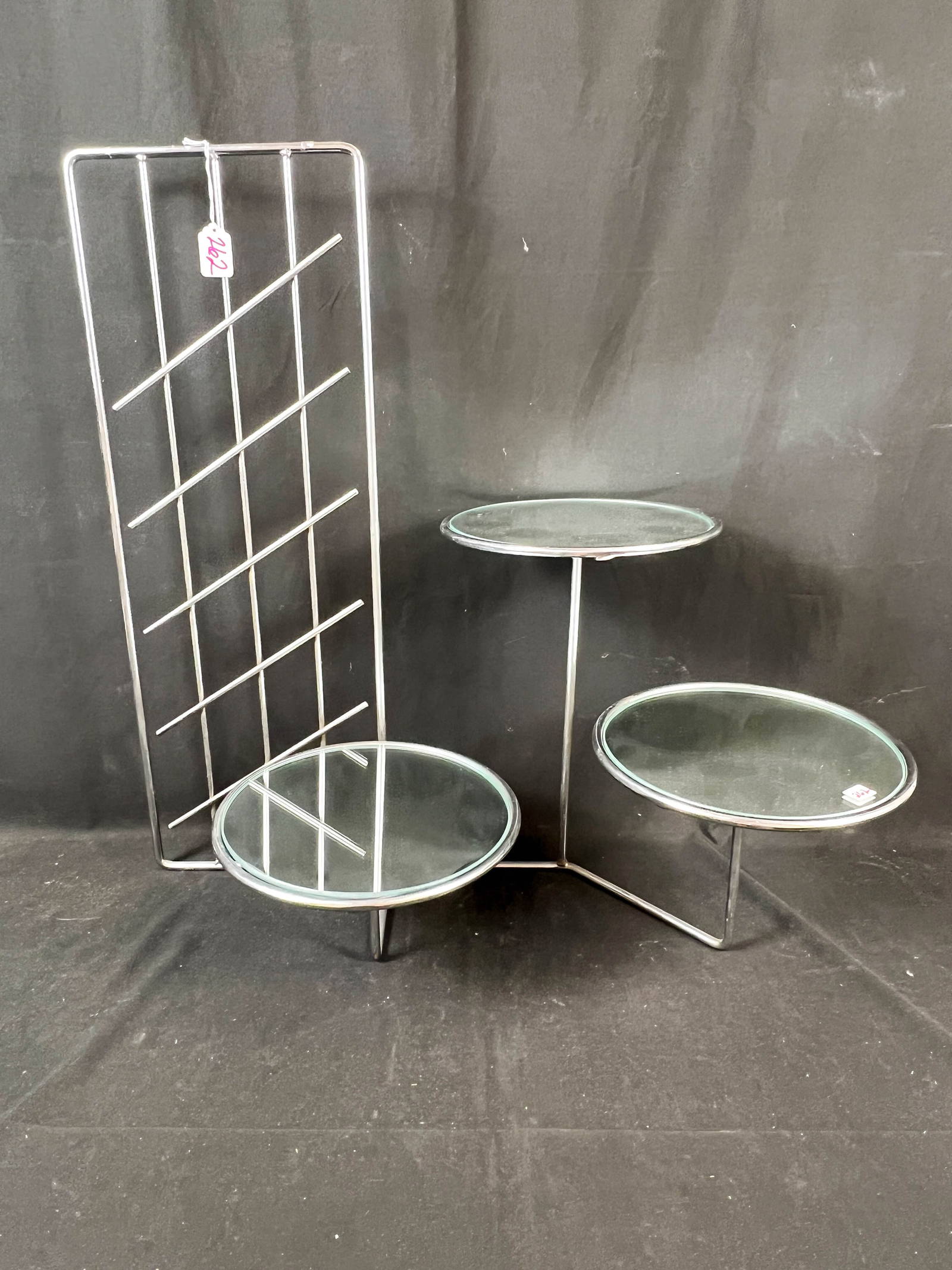 Large Art Deco Chrome Display Stand With Mirrored Tiers Auction