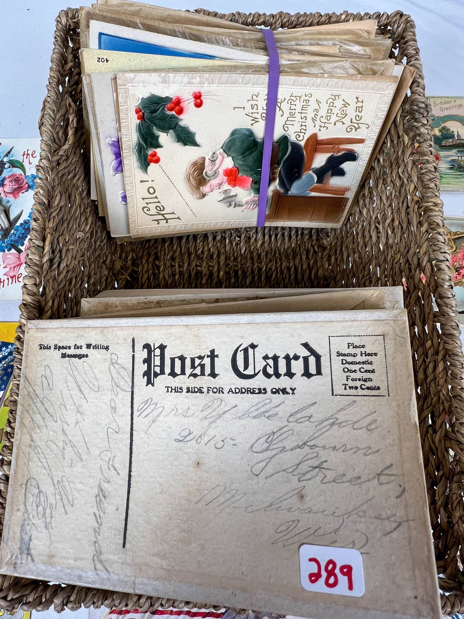 Large Lot Of Embossed Postcards Auction