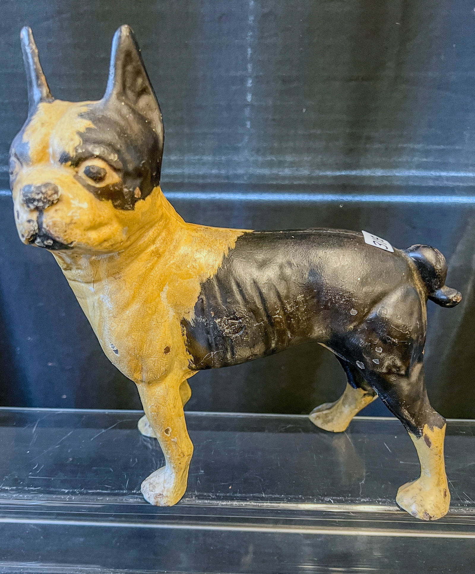 Hubley Cast Iron Box Terrier Doorstop C. 1900-1920 Auction