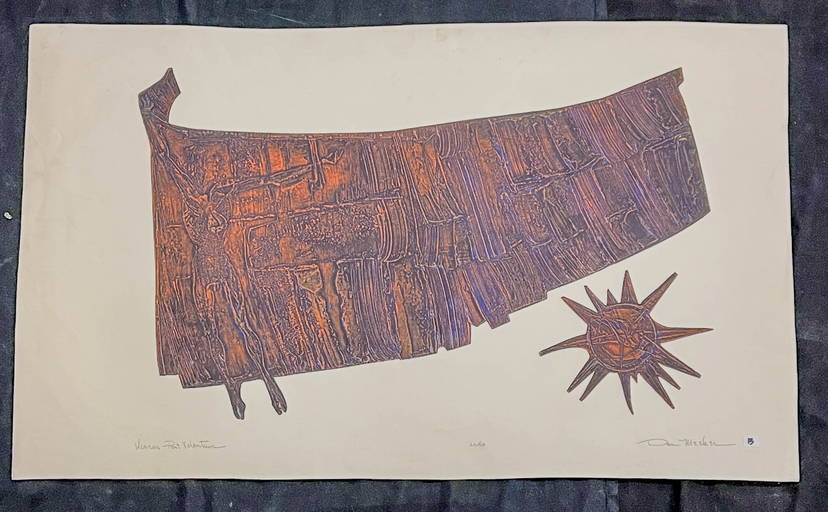 Dean Meeker Signed Serigraph "icarus Post Volantum" C.1964