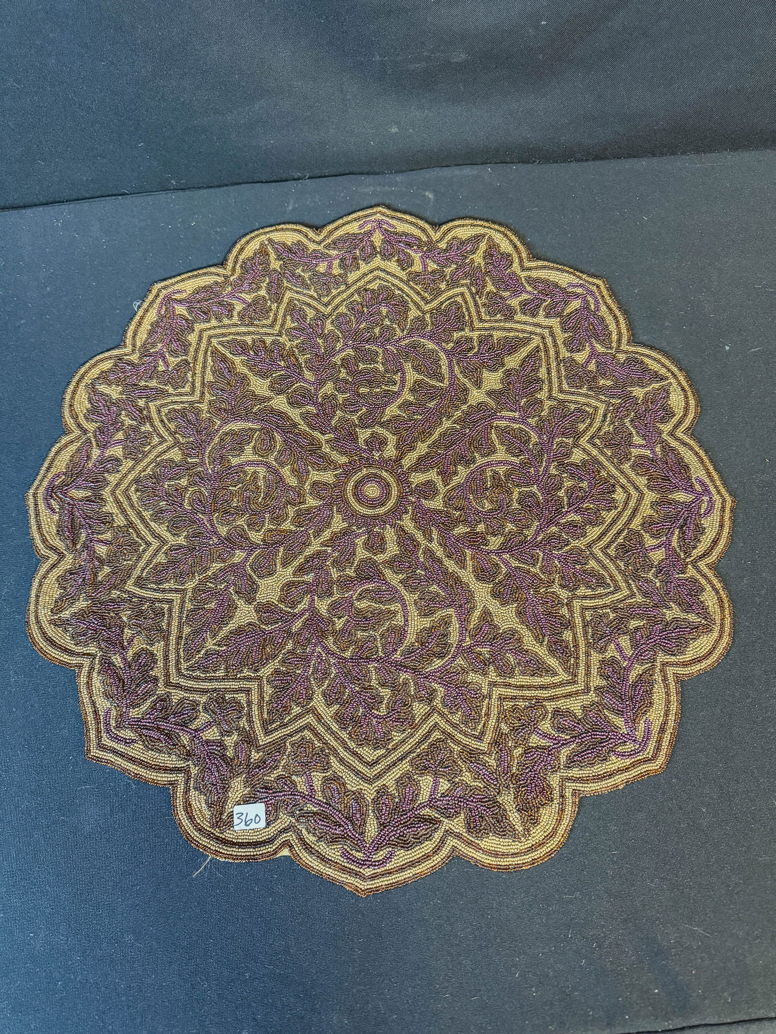 Antique Victorian Beaded Table Cover Auction