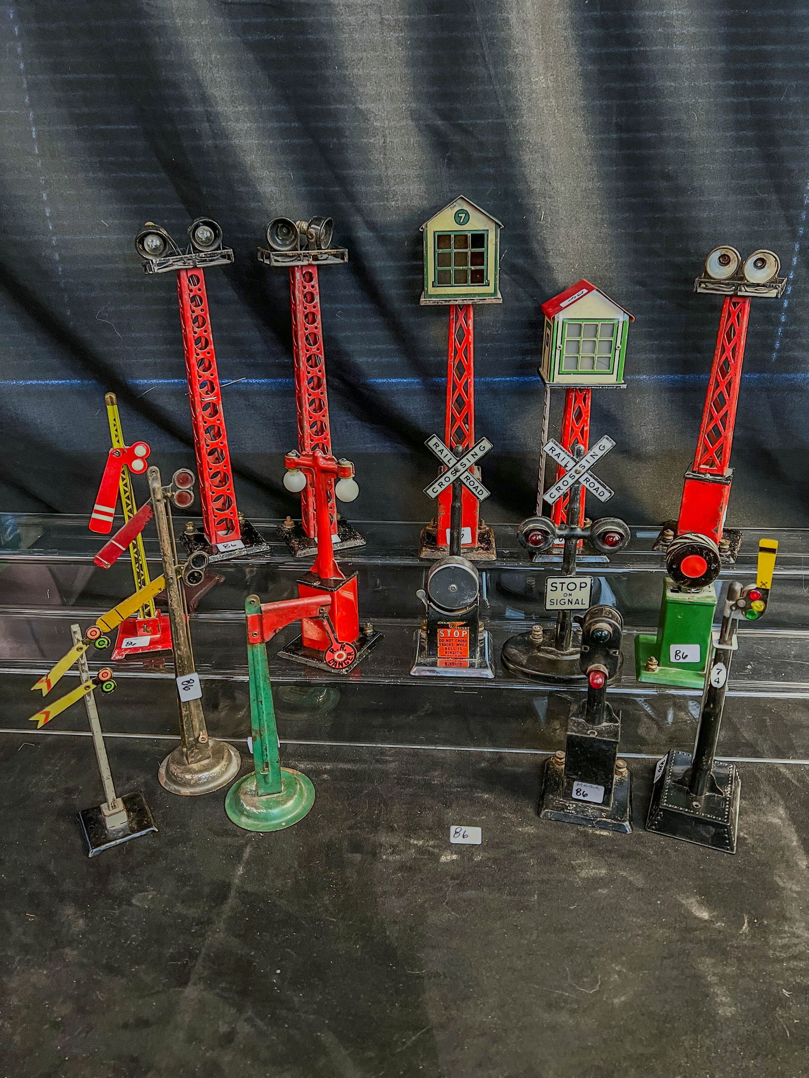 Large Group Marx Tin Litho O Gauge Train Signals, Lionel, American ...