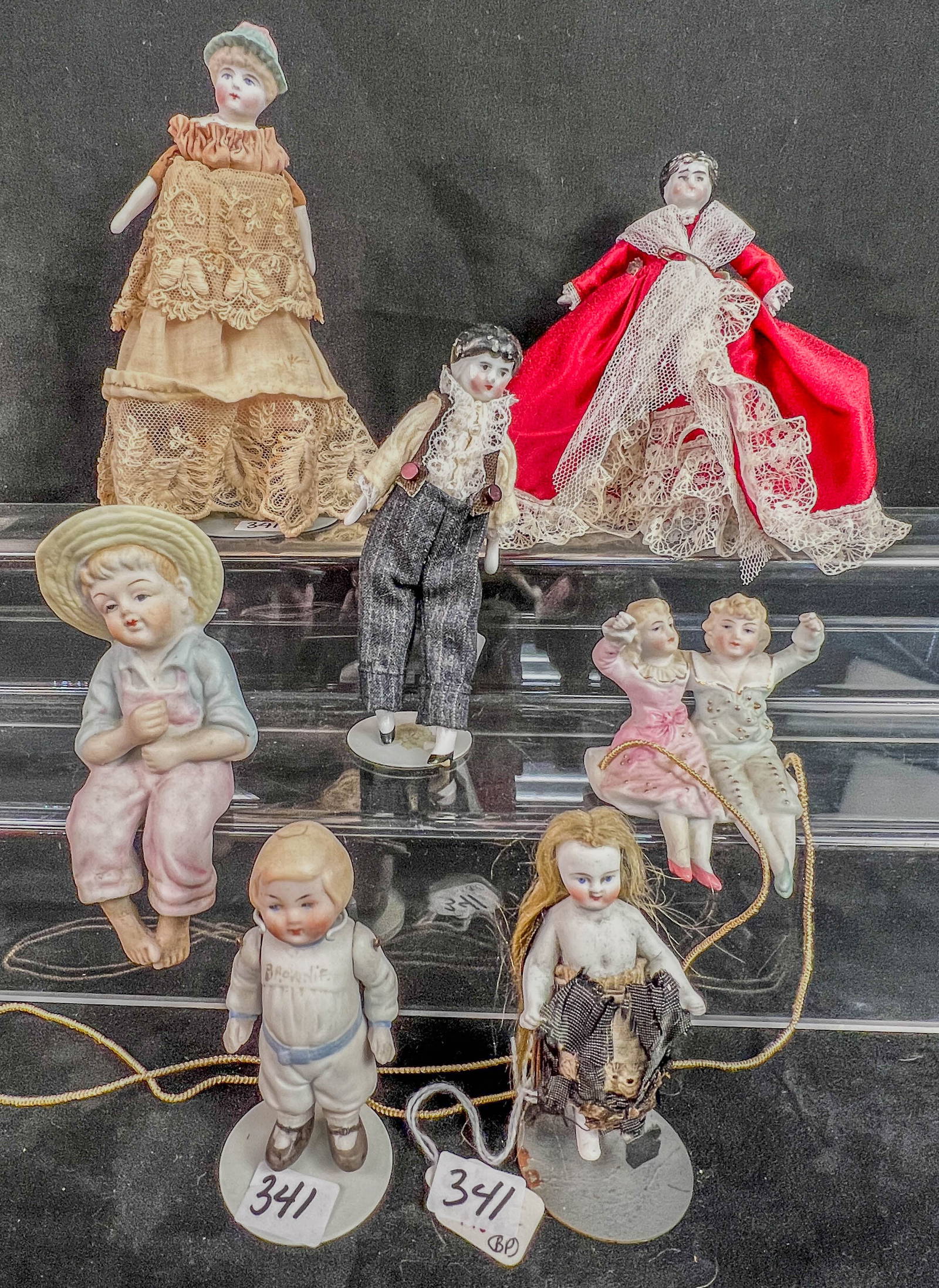 Antique Minature Doll Group Auction