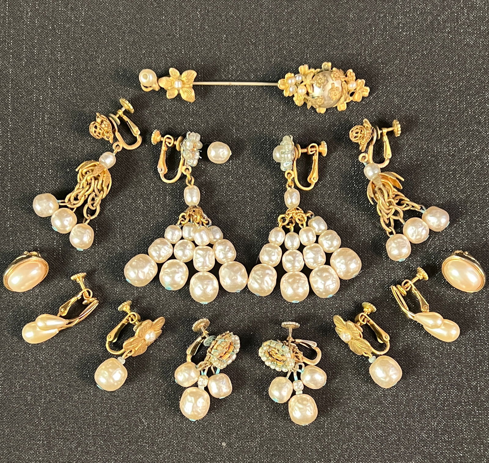 Group Of Miriam Haskell Pearl Jewelry Auction