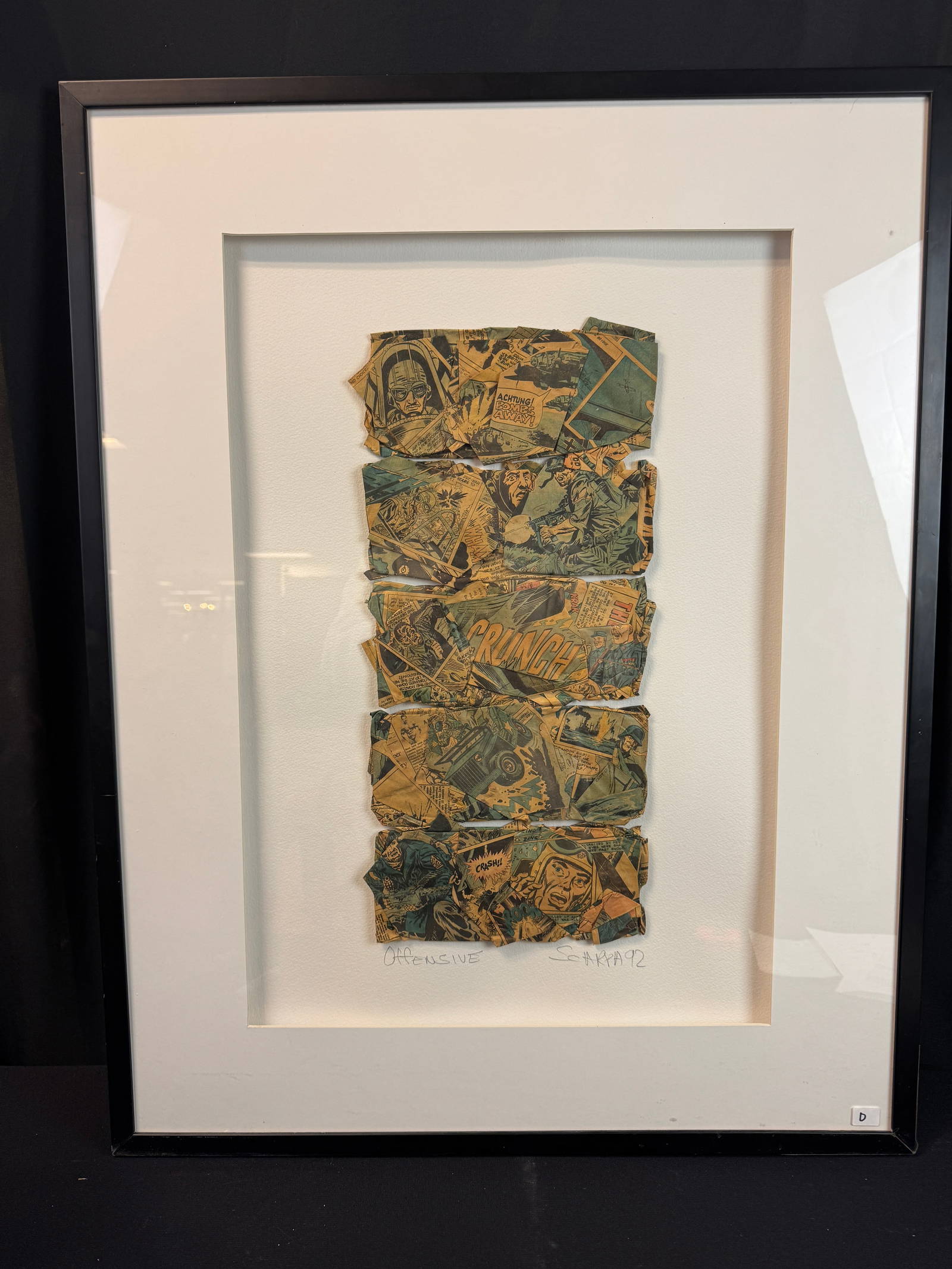 Michel Scarpa Mixed Media Collage/sculpture C.1992 Auction