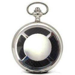 Classic Style Black Carbon Fiber Shield Pocket Watch