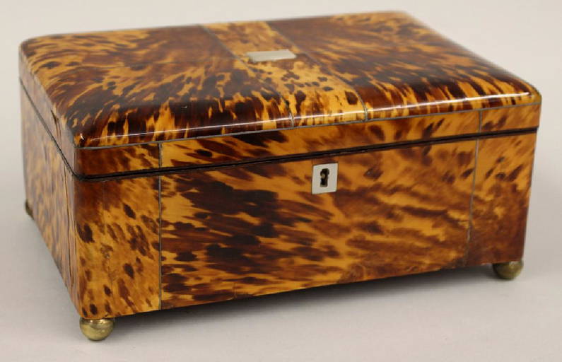 Regency Tortoise Shell Sewing Box