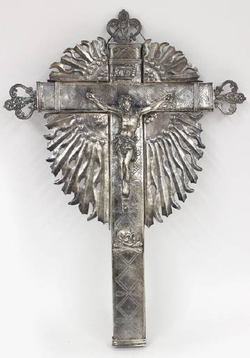 Impressive Spanish Colonial Silver Crucifix