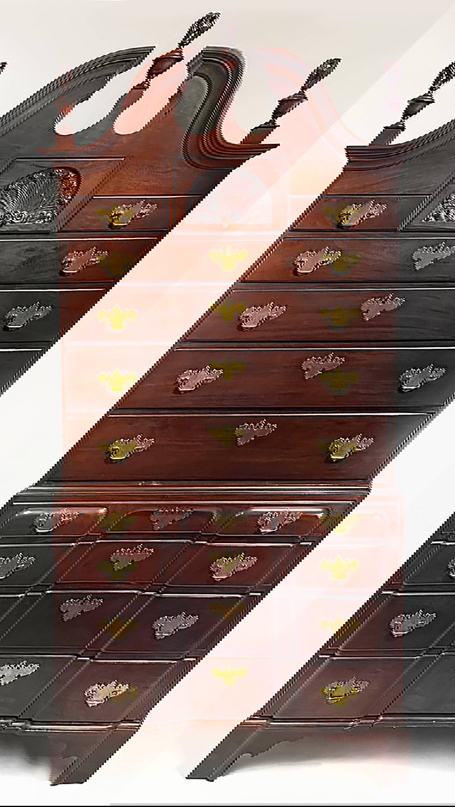 Massachusetts Chippendale Mahogany Block Front Chest-on-chest Auction