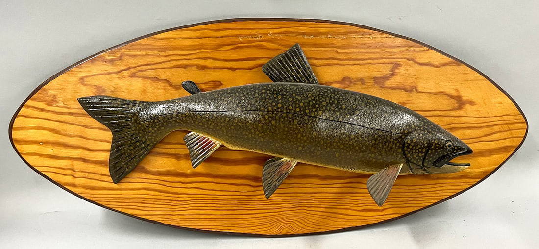 Carved And Painted Brook Trout, Irvine Auction