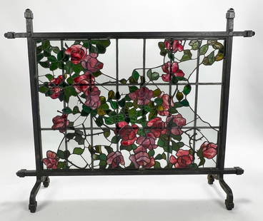 Stained Glass Fire Screen