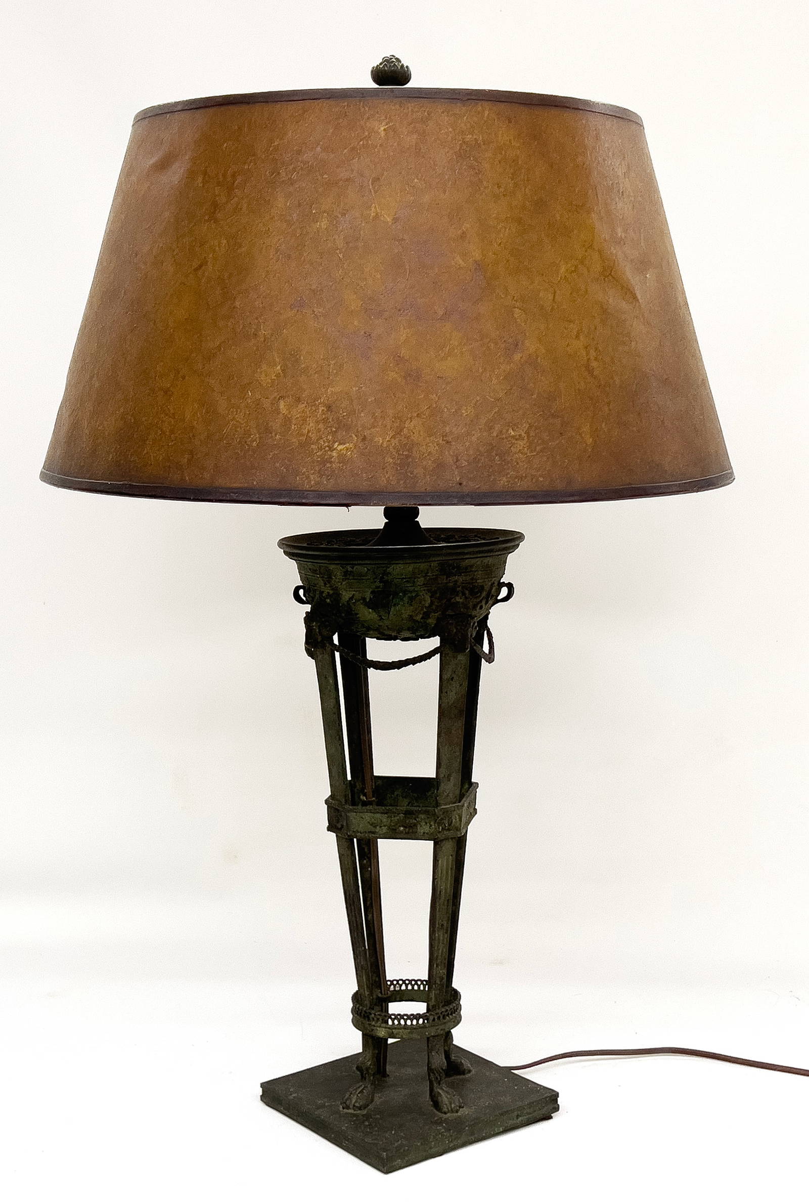 Pompeii-style, Brazier-form Bronze Table Lamp Auction