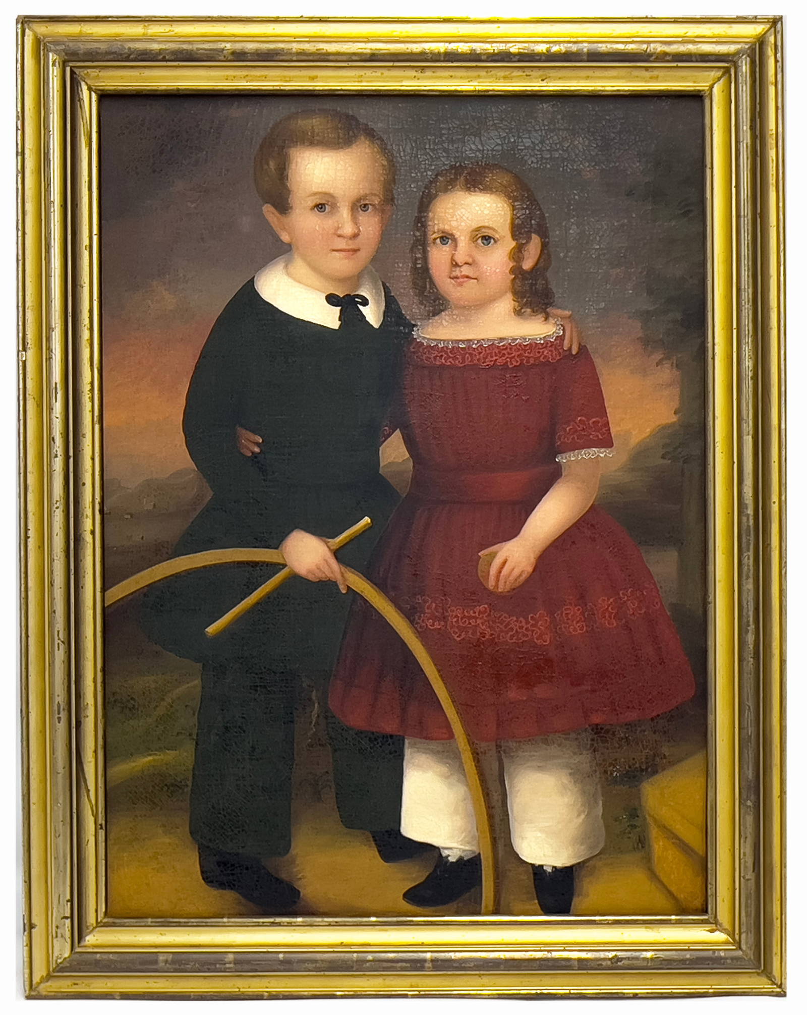 Attrib. Samuel P. Howes (american, 1806-1881) Folk Art Oil Painting Auction