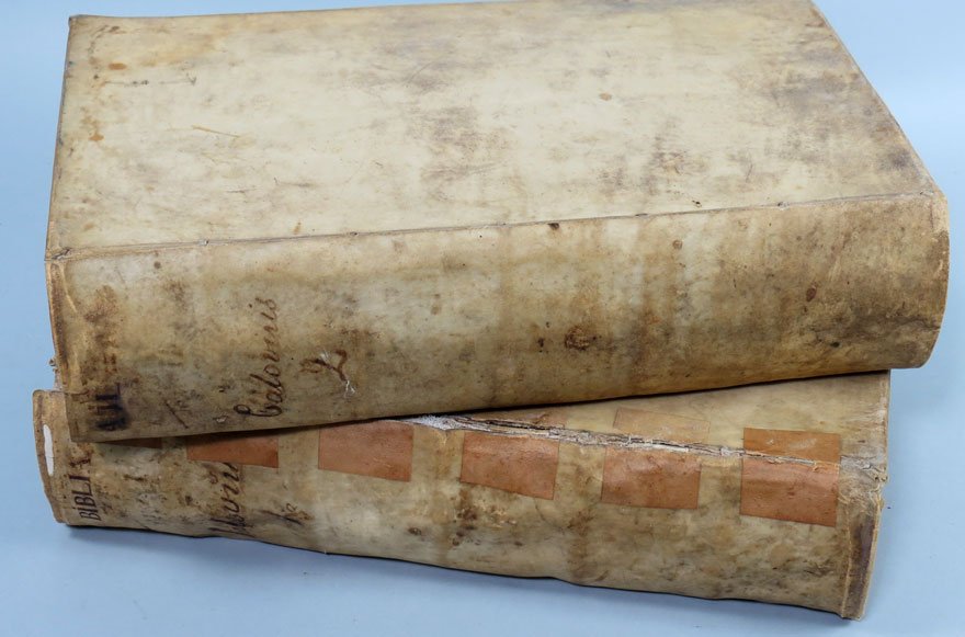 (on 2) 17TH C. BIBLIA ILLUSTRATA, ABRAHAM CALOVIUS