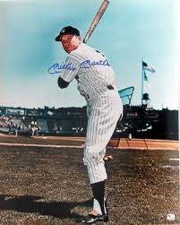 Mickey Mantle Authentic Signed Memorabilia 20" X