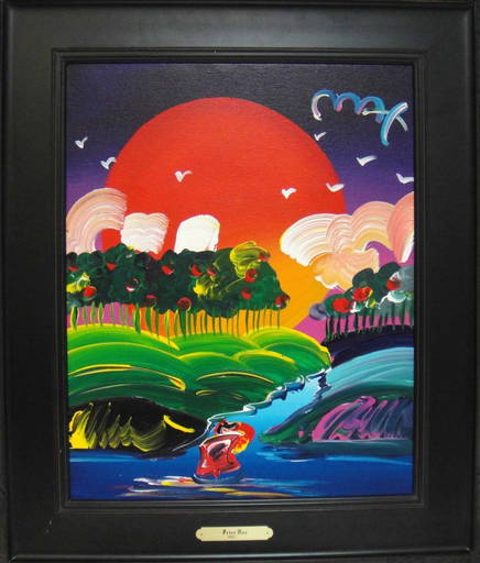 Peter Max "without Borders" Original Acrylic On C