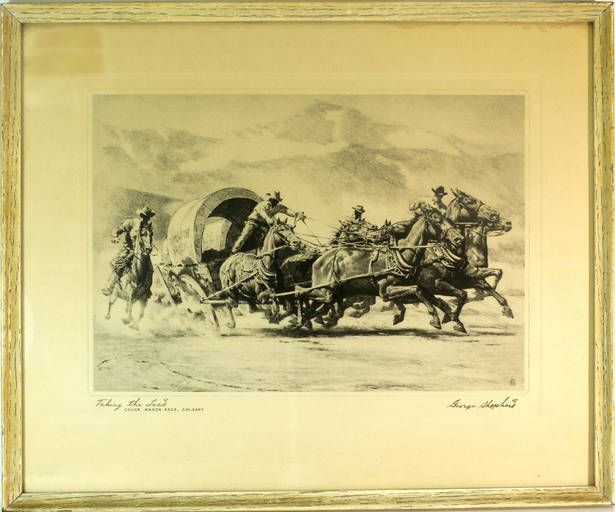 George Shepard "taking The Lead" (framed) W112