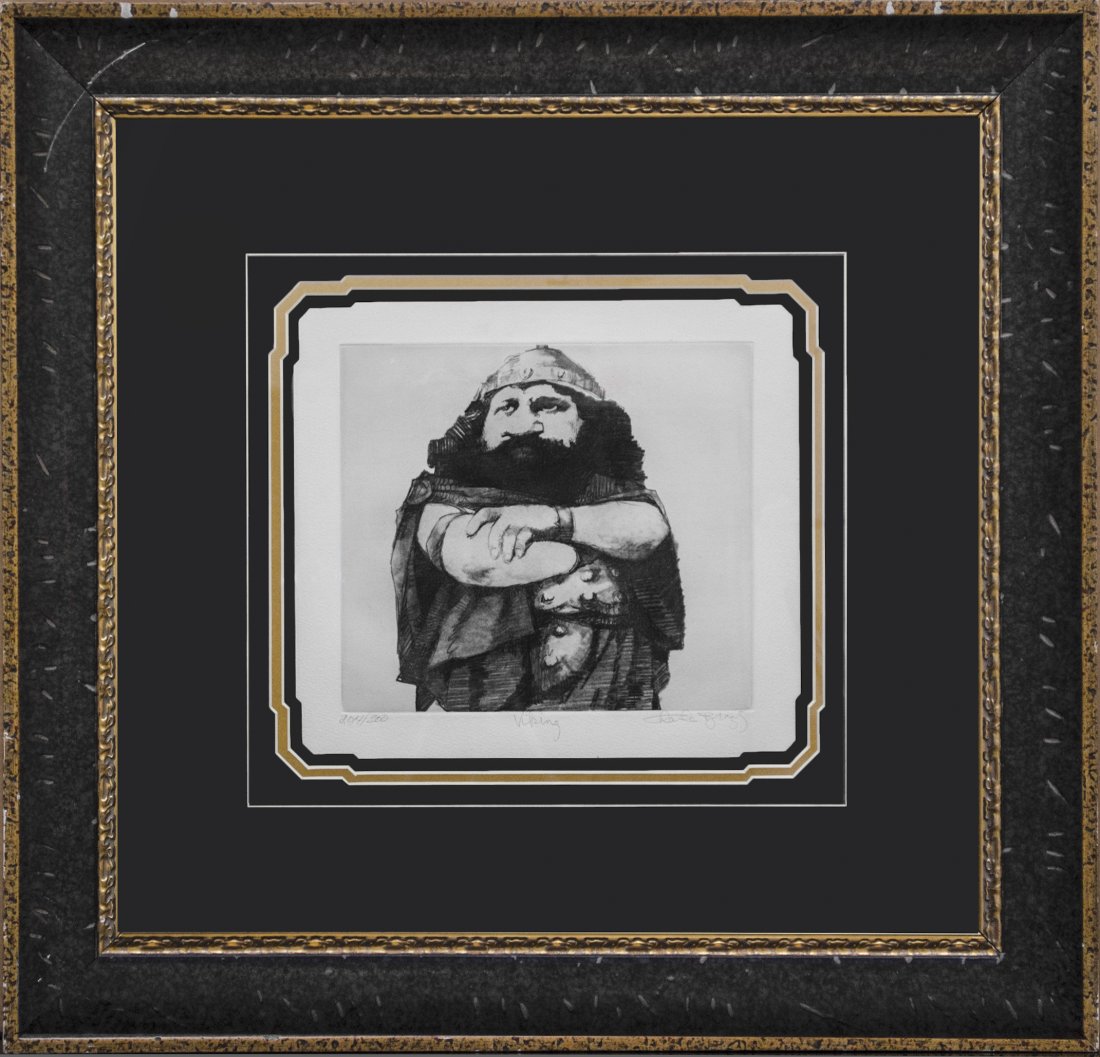 Charles Bragg "Viking" Etching W156