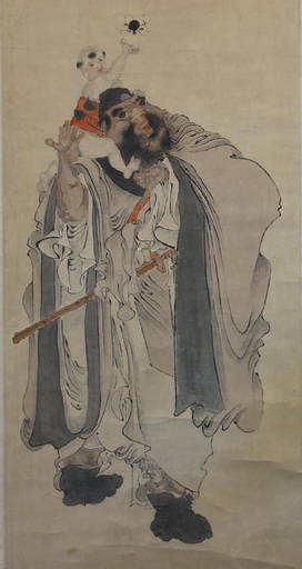 Shu Hao (1841 1901) Scroll Painting, Zhong Kui
