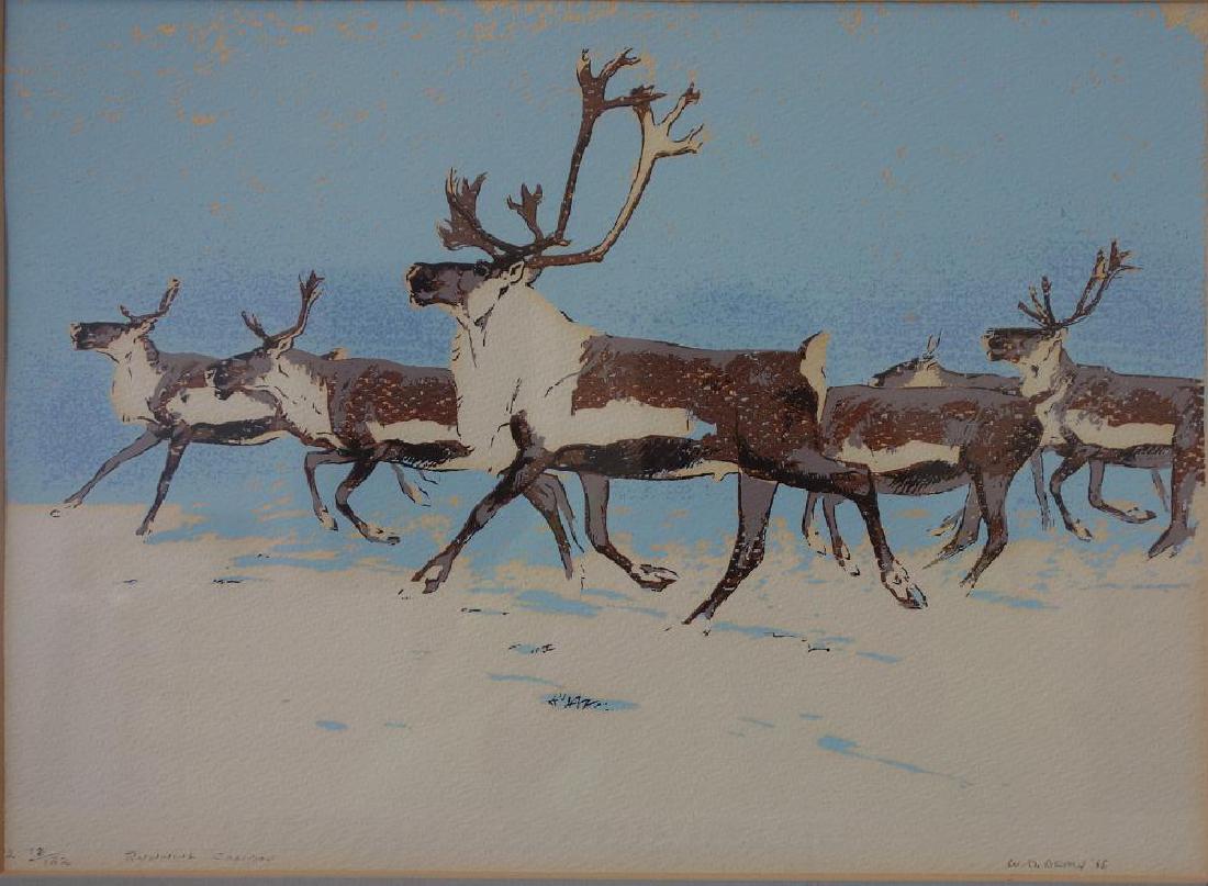 William D. Berry (1926-1979) Running Caribou