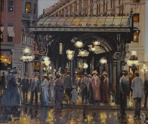 Carl Funseth (20thc Wa) Seattle Pergola Pioneer Sq