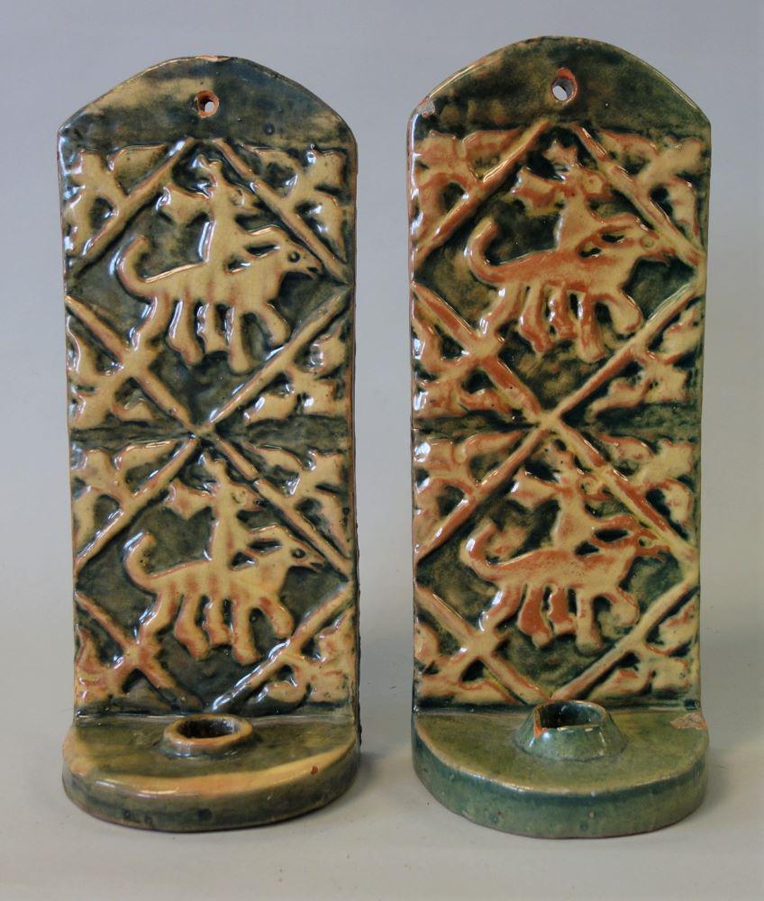 Mercer Art Pottery Tile Wall Candle Sconces - Jun 11, 2020 | Klein ...