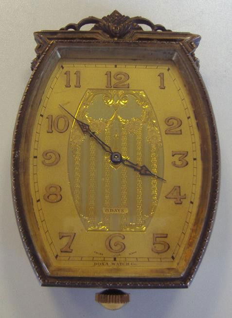 123: Doxa Watch Company Desk or Car Clock 8-Day