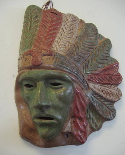 Ceramic Cigar Store Indian Face Mask